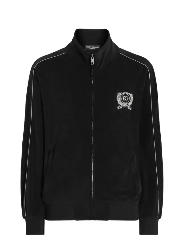 Dolce & Gabbana Cotton Terry Sweatshirt Sweatshirts - Black