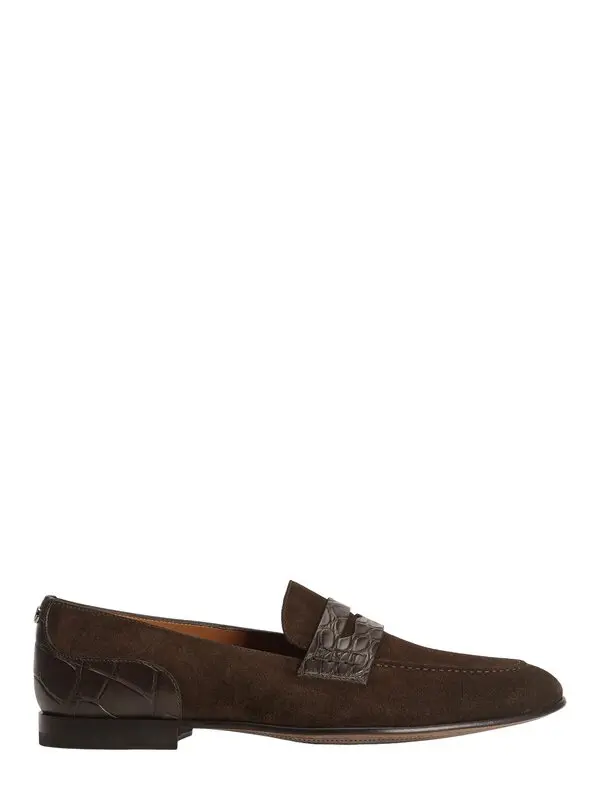 Dolce & Gabbana Split Calfskin And Alligator Loafers - Multicolor
