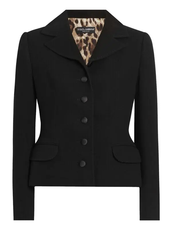 Dolce & Gabbana Wool Single-breasted Jacket Blazers - Black