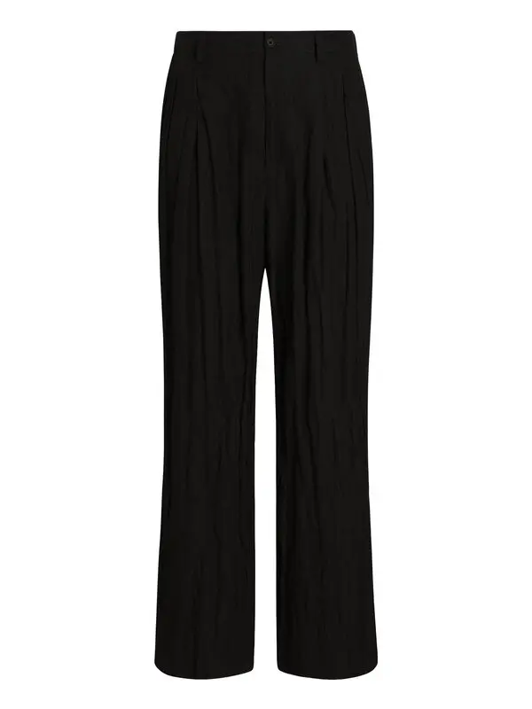 Dolce & Gabbana Stretch Cotton Trousers - Black