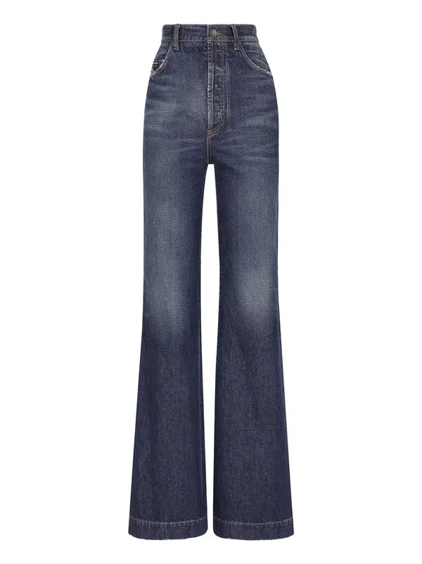 Dolce & Gabbana Flared Denim Jeans Denim And Jeans Multi-colored - Blue