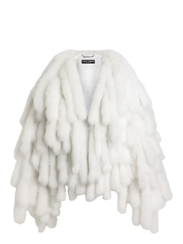 Dolce & Gabbana Alpaca Coat Coats And Jackets - White