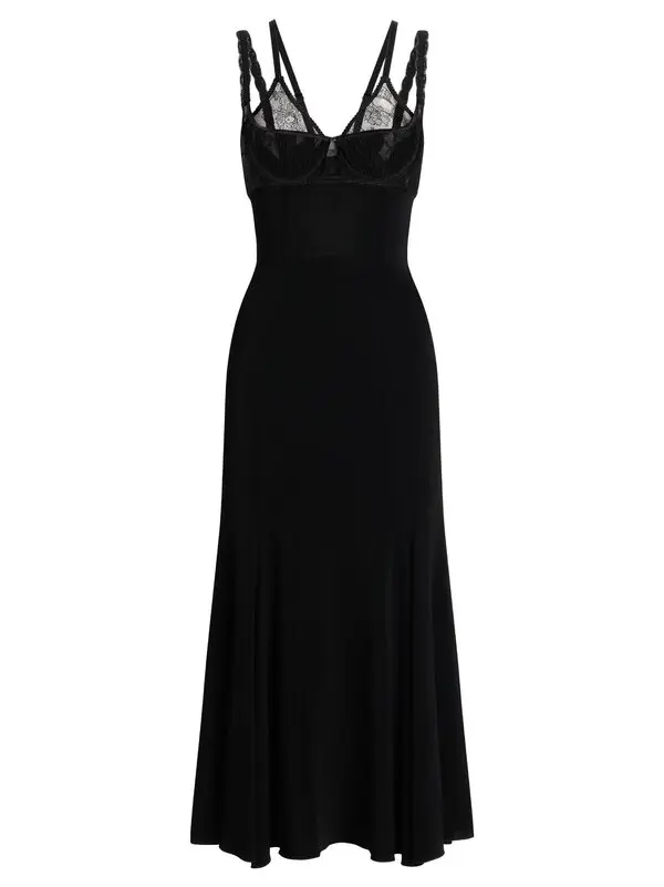 Dolce & Gabbana Organza Godet Dress Dresses - Black
