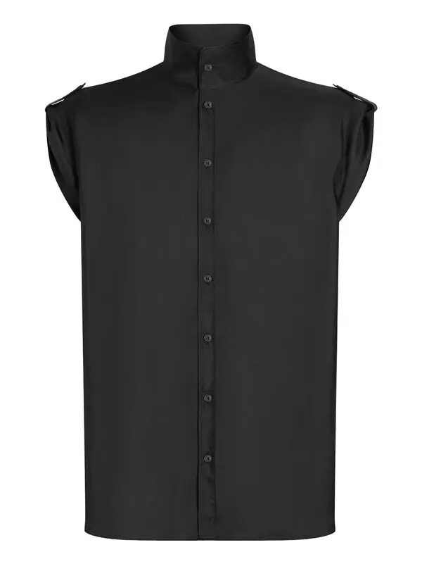 Dolce & Gabbana Hawaii Silk Twill Shirt Shirts - Black
