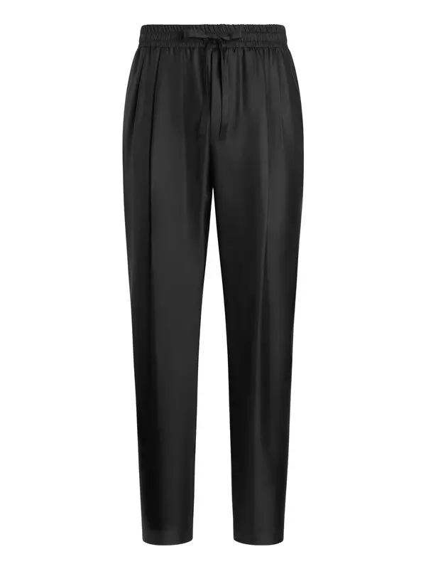 Dolce & Gabbana Silk Twill Jogging Trousers - Black