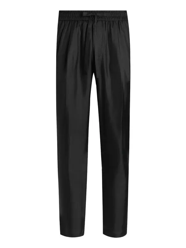 Dolce & Gabbana Silk Twill Jogging Trousers - Black