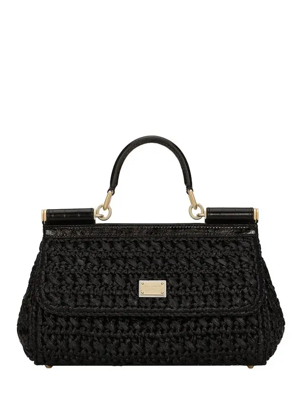 Dolce & Gabbana Elongated Sicily Handbag Handbags - Black