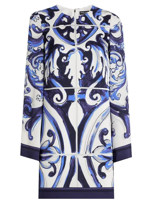 Dolce & Gabbana Dg Exclusive Majolica- Charmeuse Dress Dresses - Print