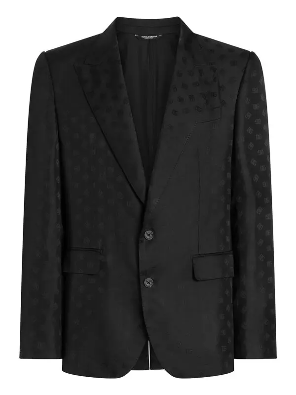 Dolce & Gabbana Sicilia Light Single-breasted Silk Twill Jacket Suits And Blazers - Black