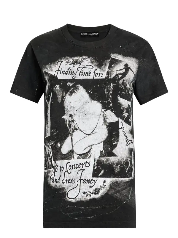 Dolce & Gabbana Jersey T-shirt With Print T-shirts And Sweatshirts Multi-colored - Multicolor