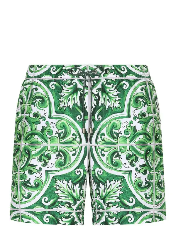 Dolce & Gabbana Majolica- Nylon Swim Trunks - Print