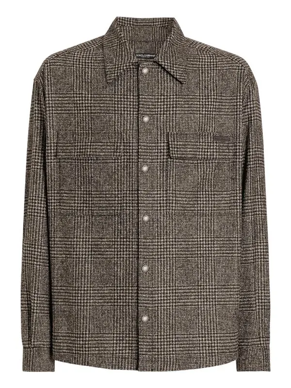 Dolce & Gabbana Glen Plaid Shirt Shirts Alpaca - Multicolor