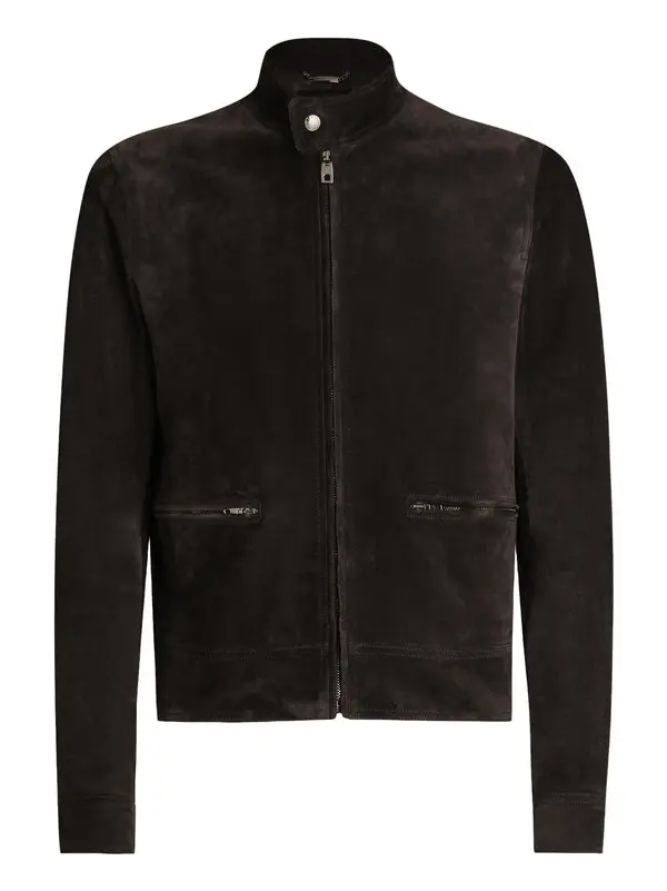 Dolce & Gabbana Calfskin Jacket Coats And Jackets - Brown