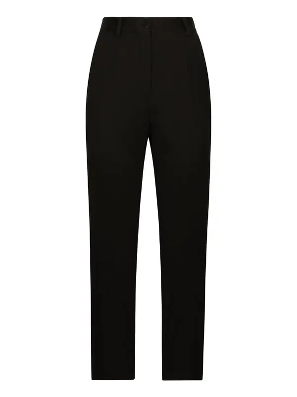 Dolce & Gabbana Printed Flare Trousers - Black