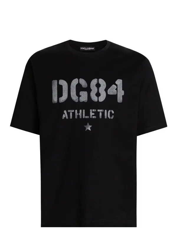Dolce & Gabbana Cotton T-shirt With Print T-shirts And Polos - Black