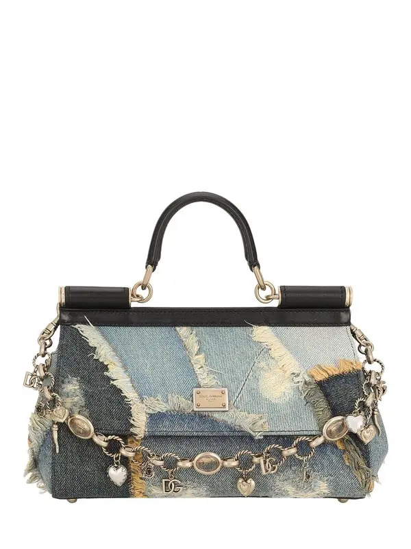 Dolce & Gabbana Elongated Medium Sicily Handbag Handbags - Blue