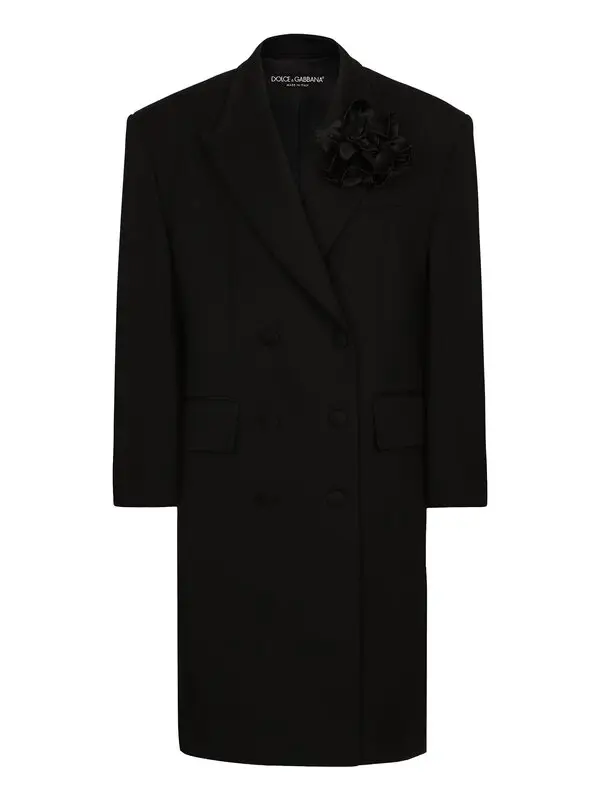Dolce & Gabbana Tweed Coat - Black