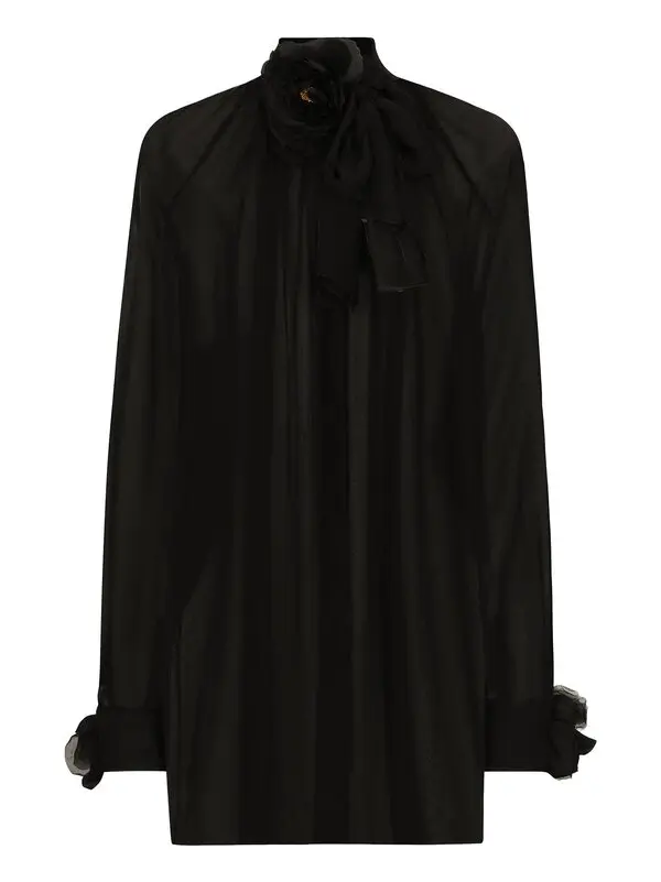 Dolce & Gabbana Camicia Shirts And Tops Silk - Black