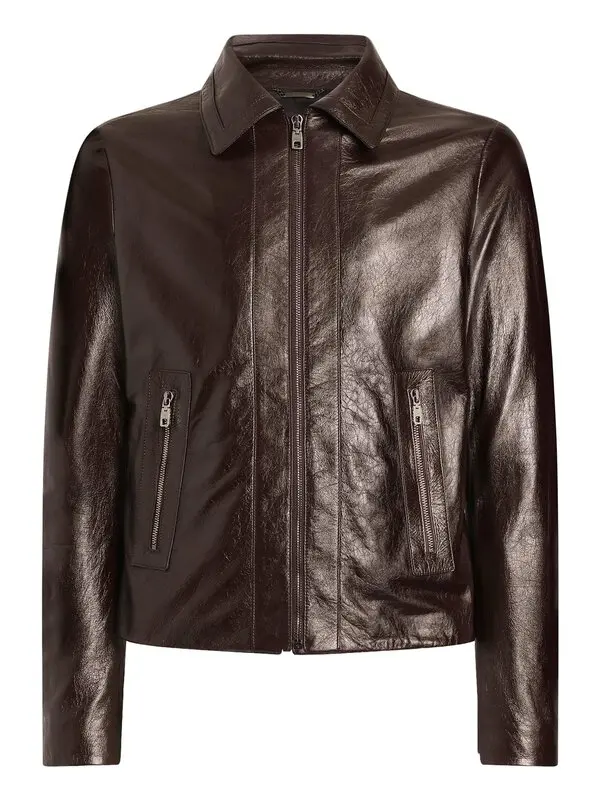 Dolce & Gabbana Leather Jacket - Multicolor