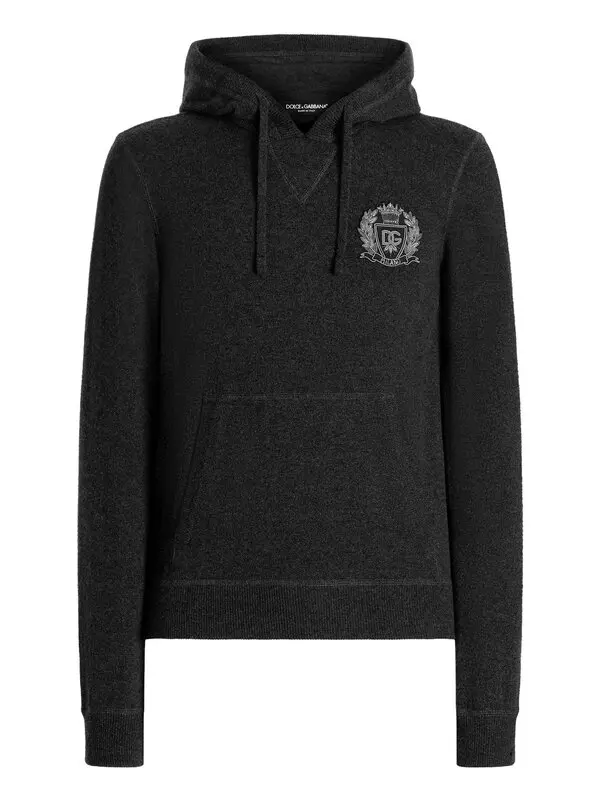 Dolce & Gabbana Smooth Cashmere Sweatshirt Sweaters And Cardigans Gray - Grey