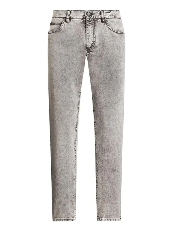 Dolce & Gabbana Regular Fit Cotton Jeans - Multicolor