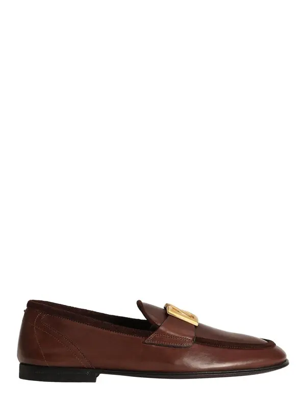 Dolce & Gabbana Calfskin Driver Loafers - Brown