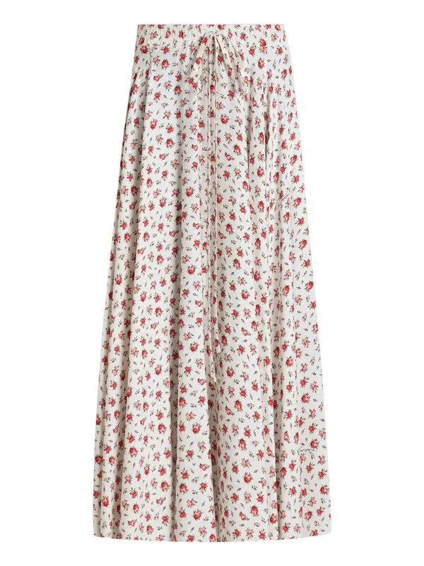 Dolce & Gabbana Small Rose-print Charmeuse Circle Skirt Skirts - Multicolor