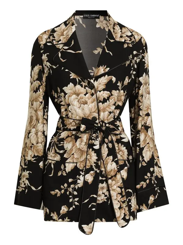 Dolce & Gabbana Rose- Silk Vanity Shirt Shirts And Tops - Print