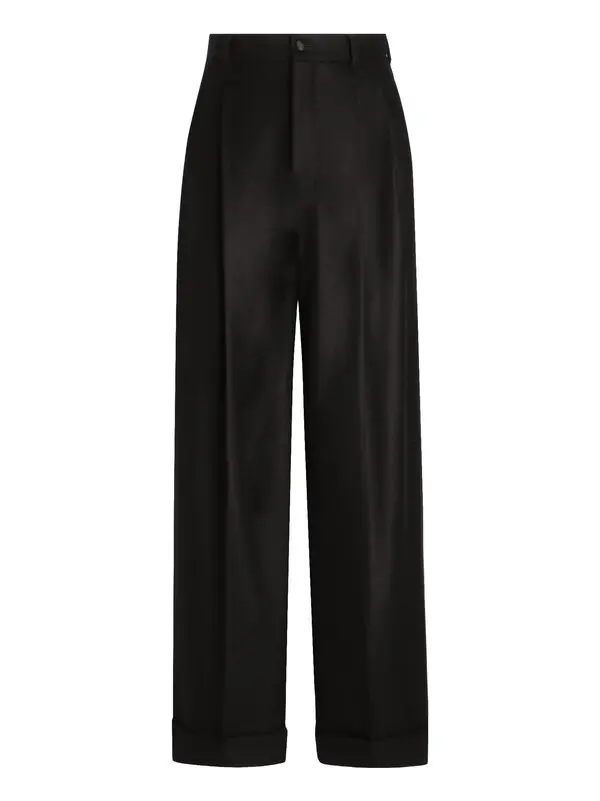 Dolce & Gabbana Wool Trousers Pants And Shorts - Black