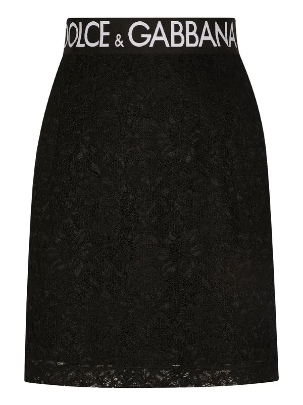 Dolce & Gabbana Lace Miniskirt Skirts - Black