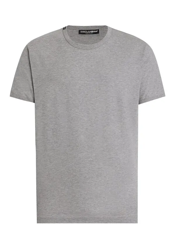 Dolce & Gabbana Cotton T-shirt T-shirts And Polos Gray Cotton - Grey