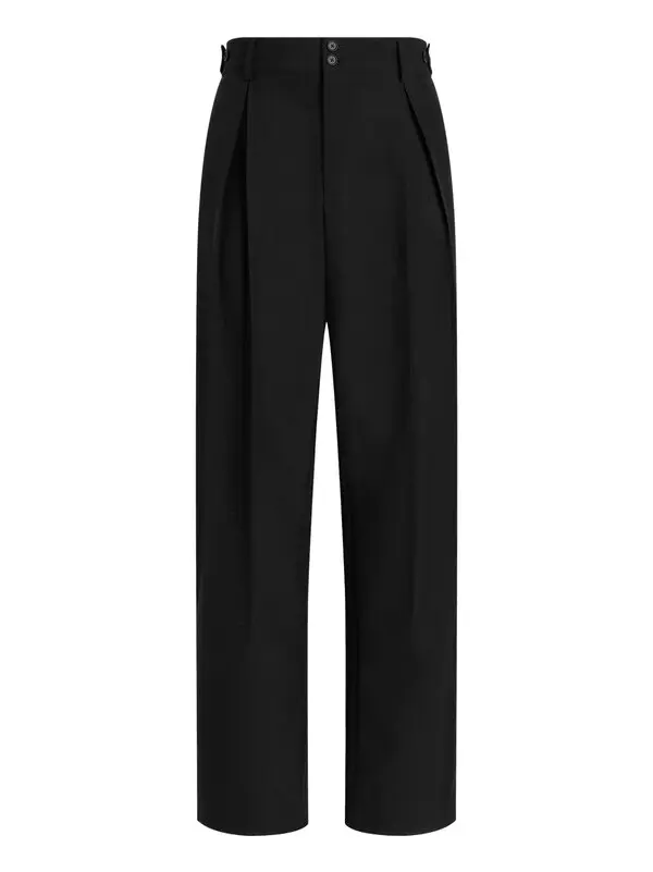 Dolce & Gabbana Wool Blend Trousers Pants And Shorts - Black