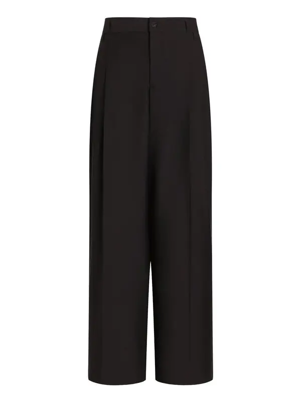 Dolce & Gabbana Wool Faille Trousers - Blue