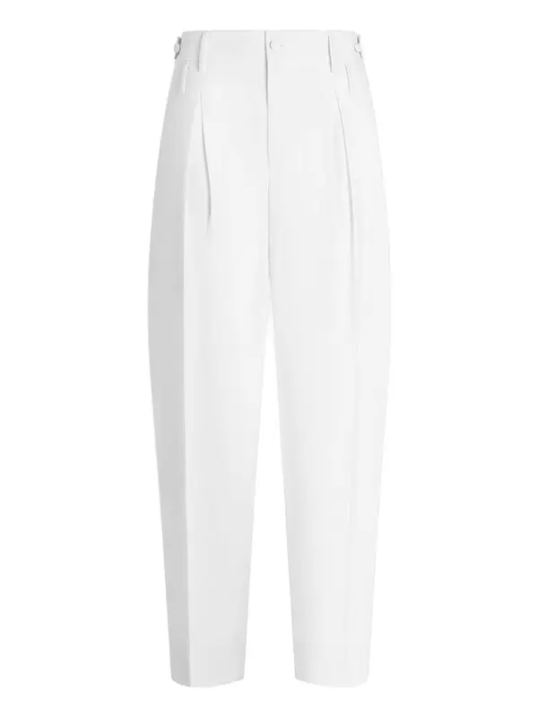 Dolce & Gabbana Wool Faille Trousers Pants And Shorts - White