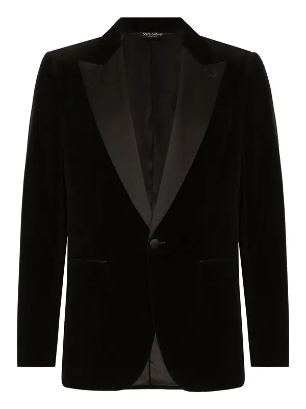 Dolce & Gabbana Velvet Tuxedo Jacket - Black