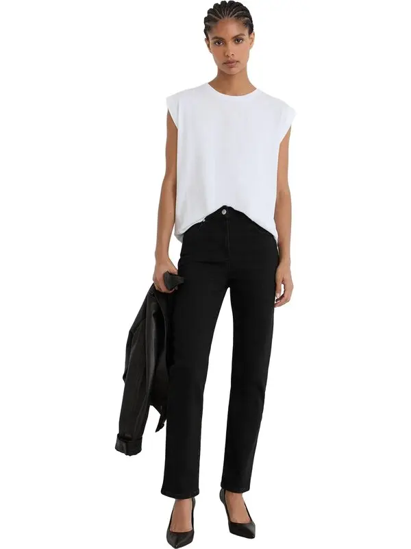 REISS Petite Slim-leg Mid-rise Jeans - Black