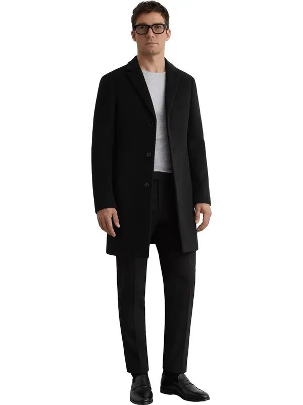 REISS Slim Fit Stretch Drawstring Trousers - Black