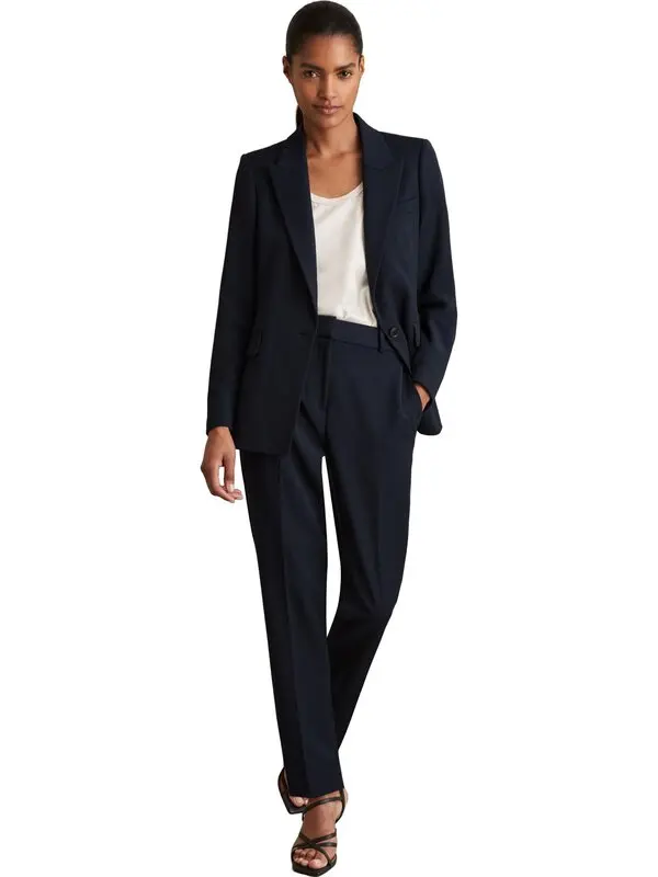 REISS Neutral Slim-fit Suit Trousers - Navy