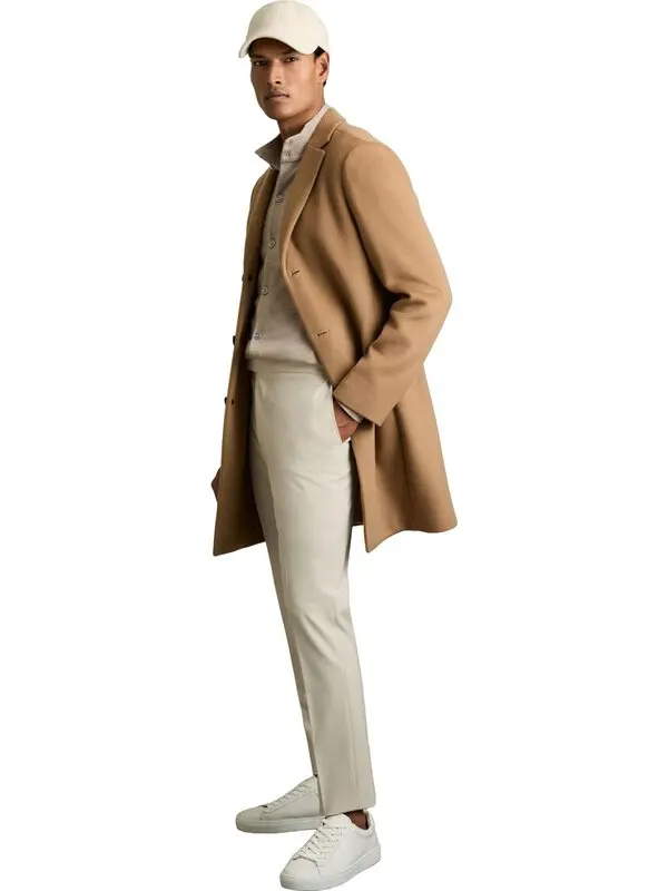 REISS Found Stone Slim-fit Drawstring Trousers - Cream
