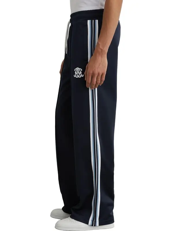REISS Monogram Tape-detail Relaxed Joggers - Navy