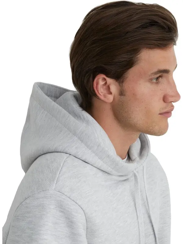 REISS Heavyweight Cotton-blend Relaxed-fit Hoodie - Grey