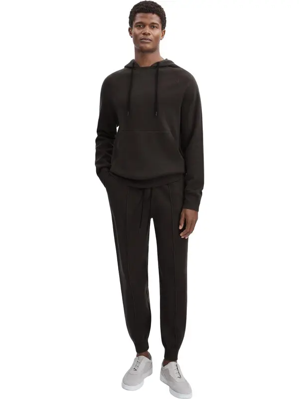 Paige Compact-knit Drawstring Trousers - Dark Grey