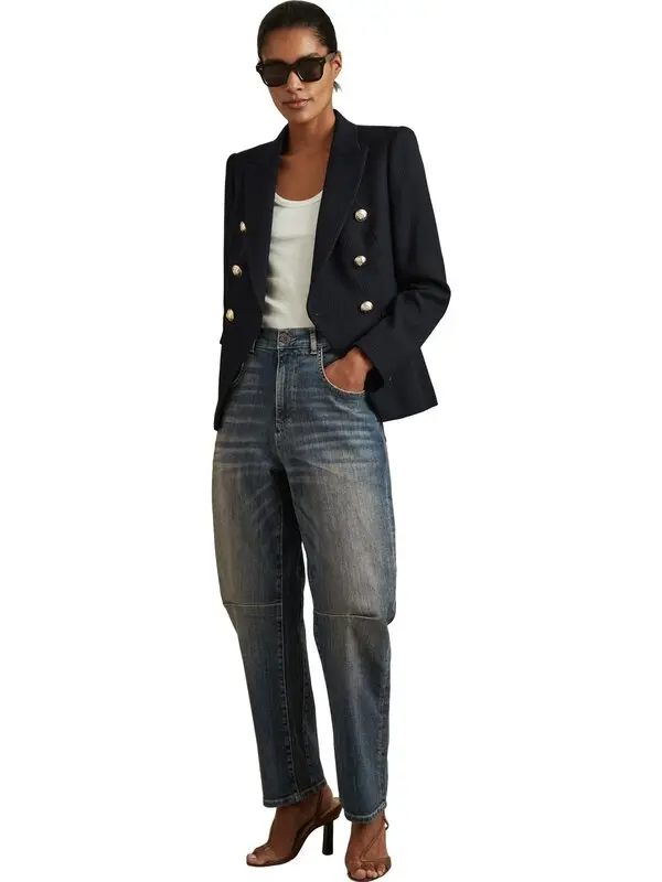 REISS Mahni Jeans Cotton Plain - Blue