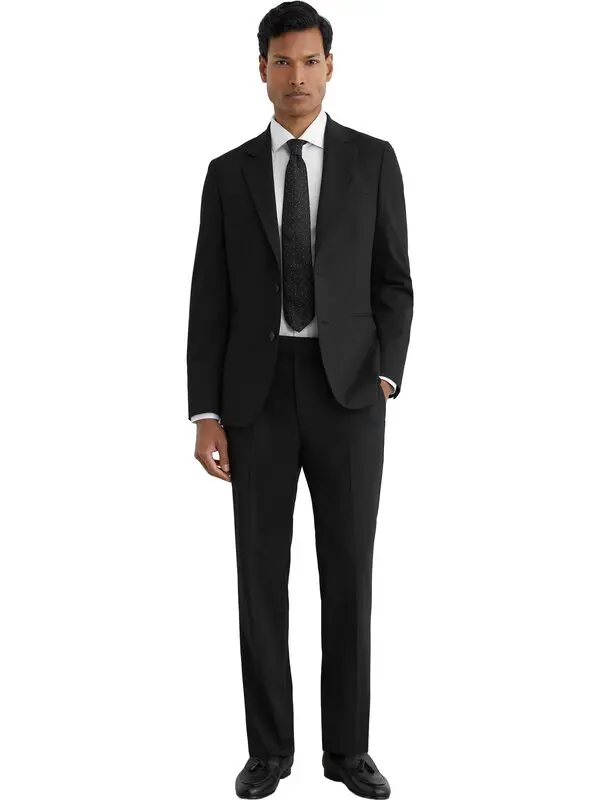REISS Tailored Fit Suit Trousers - Black
