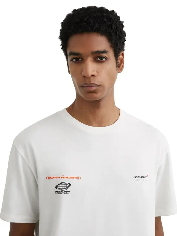 REISS X Mclaren F1 Team Racing Relaxed Logo T-shirt -fit - White