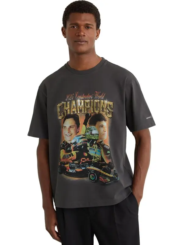 REISS X Mclaren F1 Team Ionship T-shirt - Washed Black