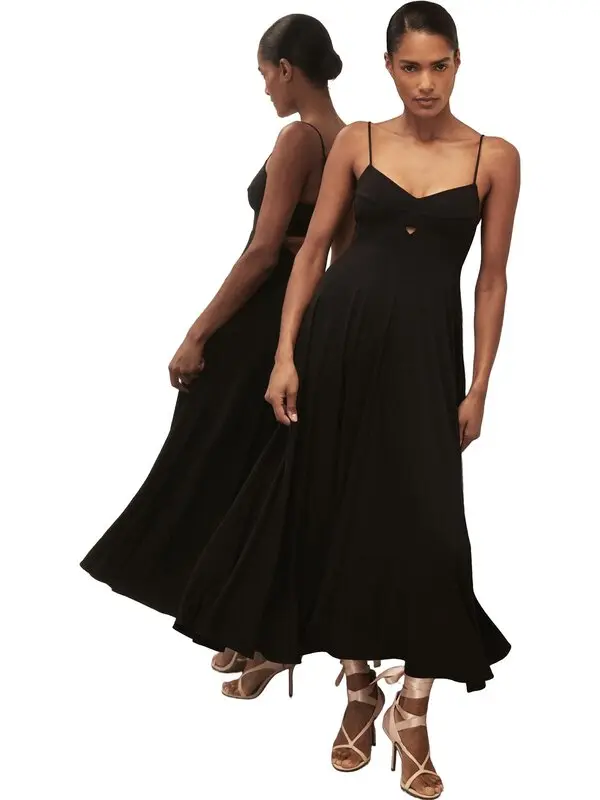 REISS Royal Ballet Bustier Midi Dress - Black