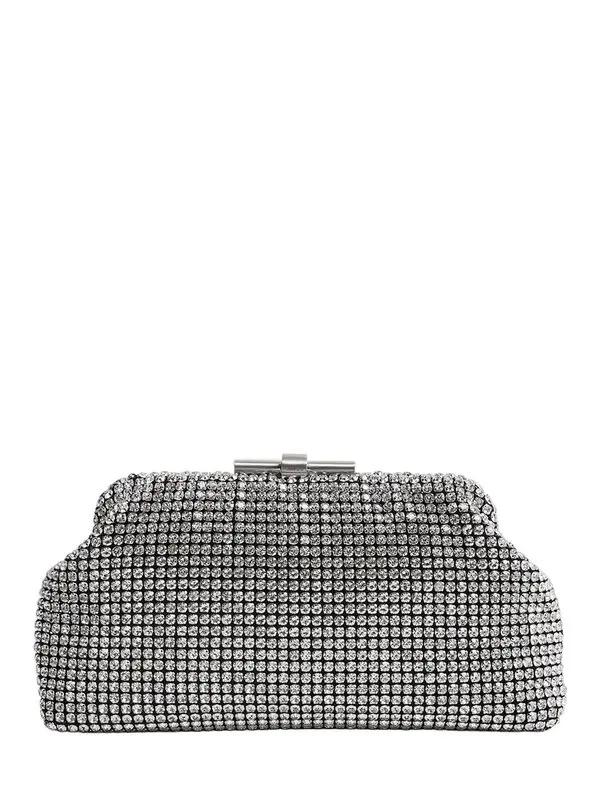 REISS Embellished Clutch Bag - Silver