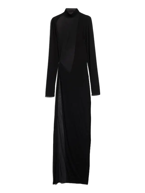Gucci Gg Satin Shirt Dress - Black