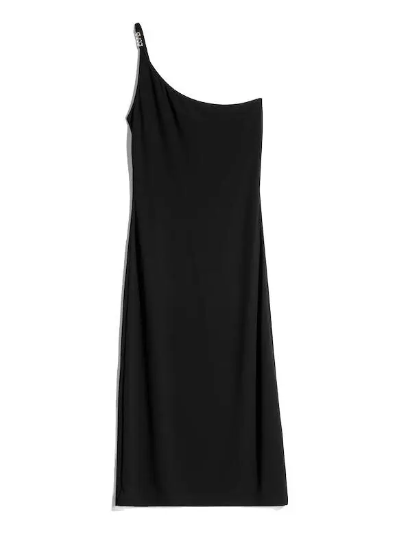 Gucci Gg Satin Shirt Dress - Black